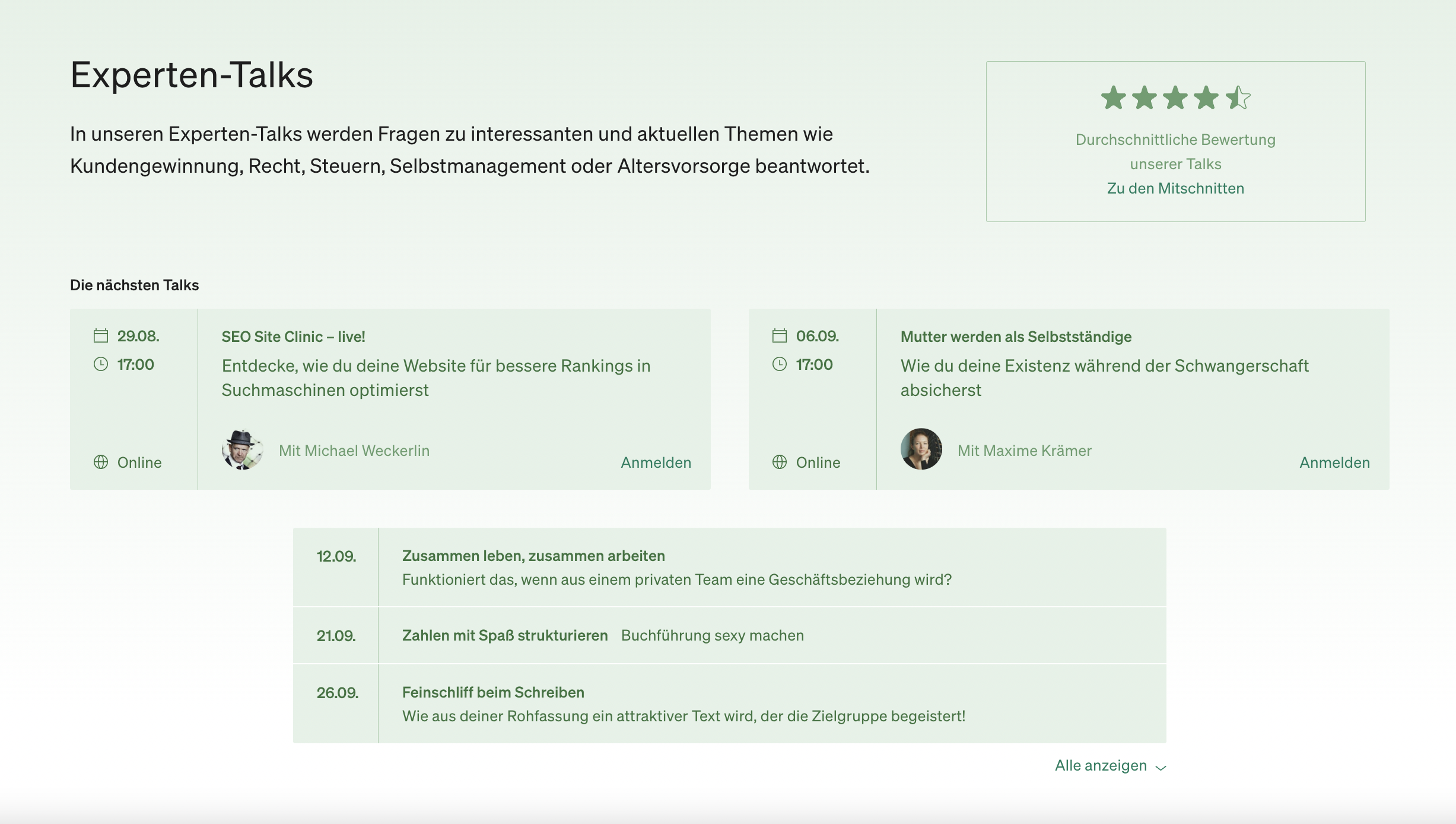 Website noch weiter verbessert: "Talks", "Frag den VGSD" und "Über uns ...